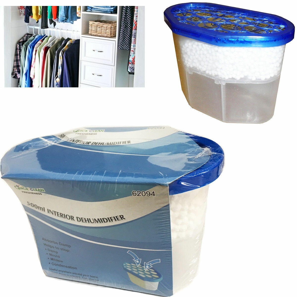 Indoor Condensation Dehumidifier Moisture Absorber Damp Wet Windows ...