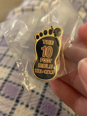 Walmart The 10 Foot Rule Gold Tone Enamel Lapel Pin (GW5) | eBay