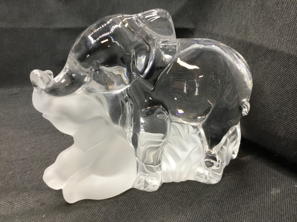 Lot of (5) Lead Crystal LENOX Animal Figurines Elephant Rabbit Swan O20 ...