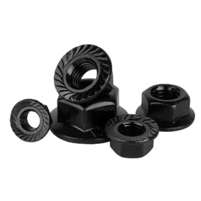 M10 M12 M14 M16 Hexagon Nuts Flange Anti-slip With Teeth Face Nut ...