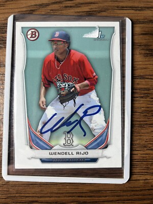 Signed Autographed WENDELL RIJO Boston Red Sox 2014 Bowman Card #BP12 ...