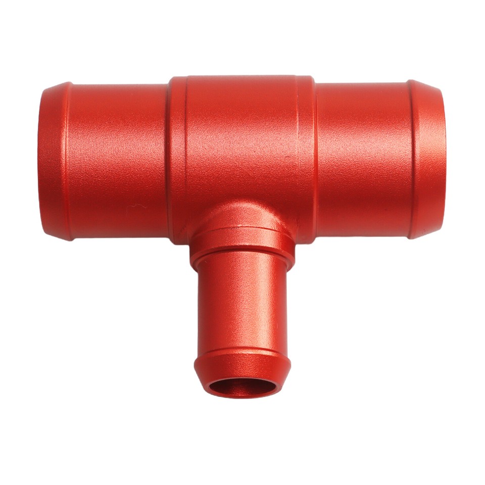 Aluminum Engine Coolant Tee Radiator Lower Hose Connector Tee Red for ...