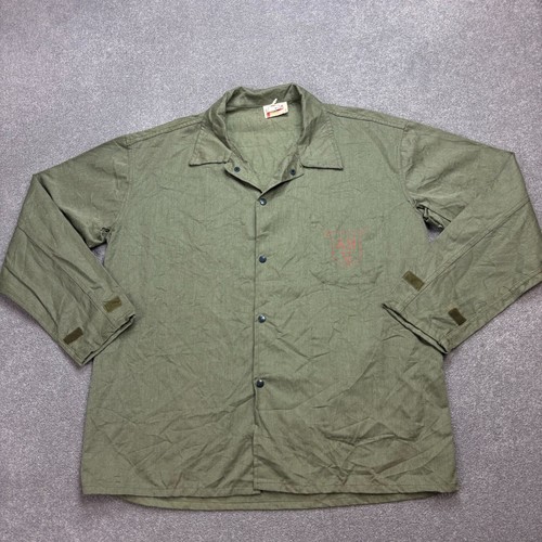 VTG French Jacket Adult Large Green Chore Work Wear Canvas Utility ...