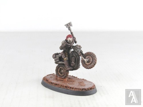 (5243) Converted Bike Rider Ash Waste Nomads Necromunda 40k Warhammer ...