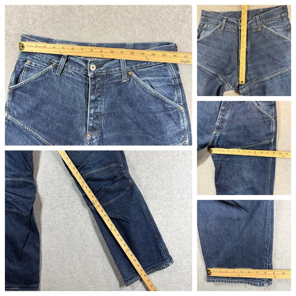 G Star Raw ELWOOD Heavy Denim Jeans Pants 33x32 Tapered Streetwear ...
