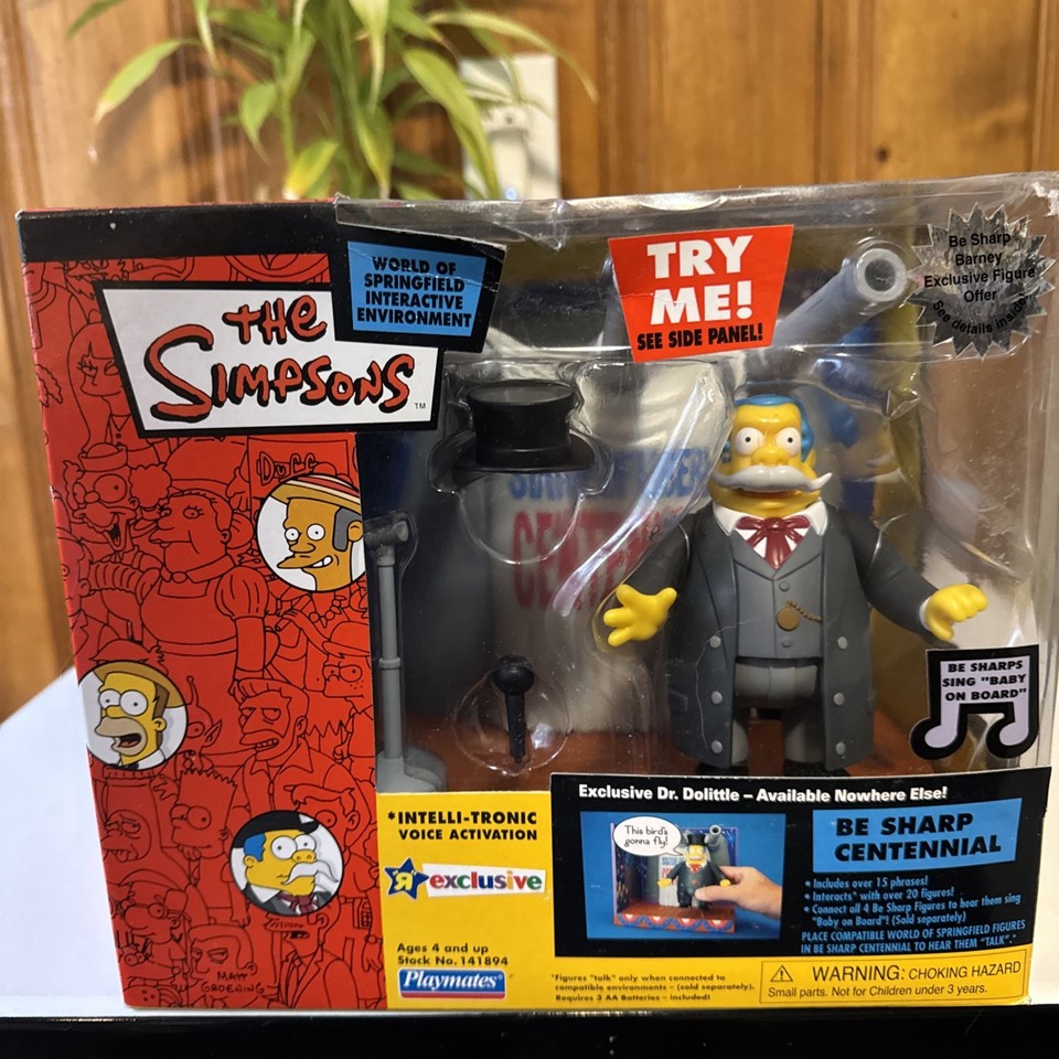 2003 Playmates The Simpsons Interactive Dr. Dolittle Be Sharps NEW Fast ...
