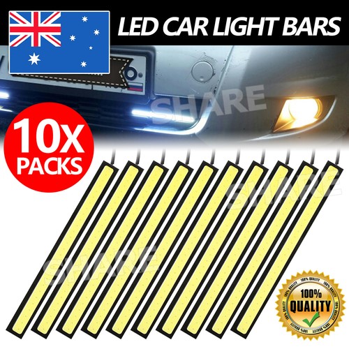 10x 12V Waterproof White DRL LED Strip Lights Bars Camping Caravan Boat ...