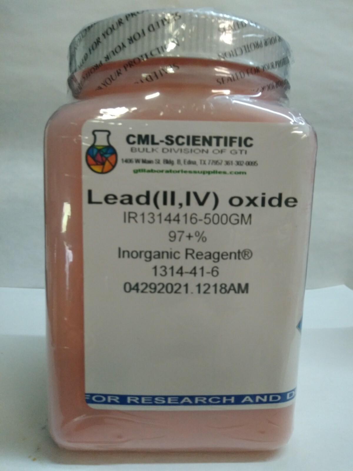 Lead(II,IV) oxide, 97+%, Inorganic Reagent® 500g | eBay