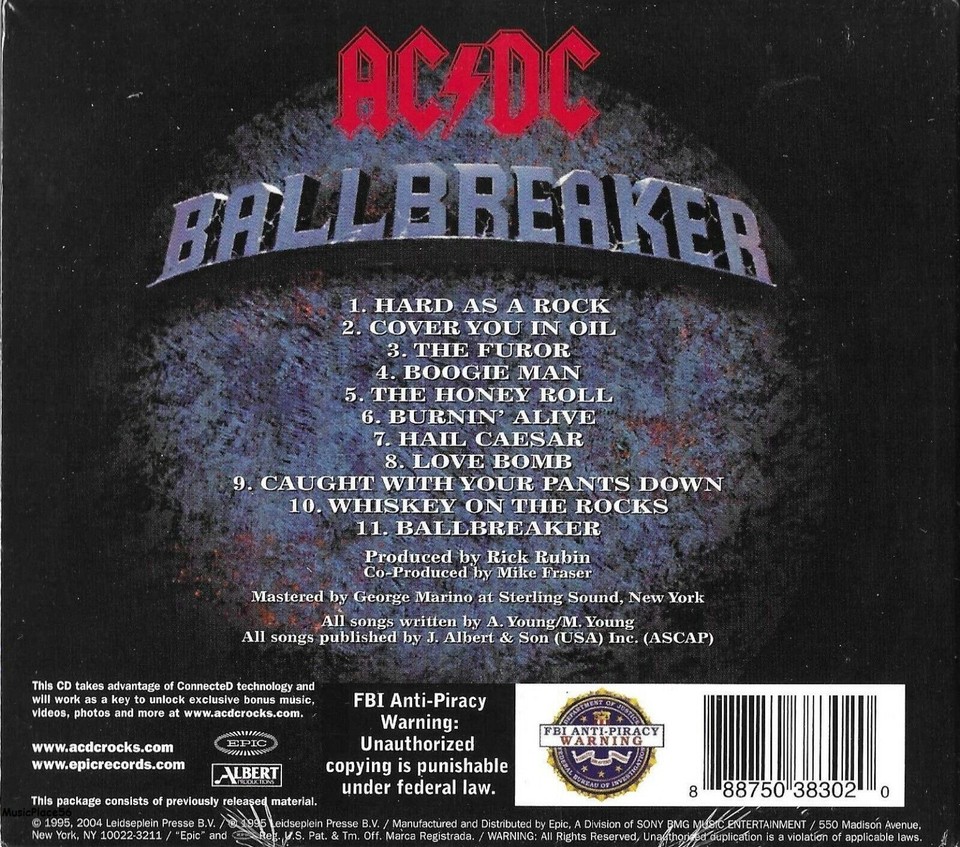 AC/DC - Ballbreaker - Heavy Metal Hard Rock Music CD | eBay