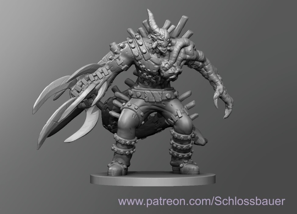 Fiendish Flesh Golem Creature Monster Manual 28mm Scale DND D&D ...