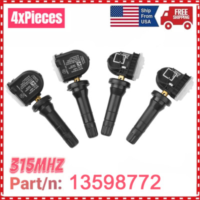 Set of (4) Tire Pressure Monitor Sensor TPMS OEM#13598772 For GM Chevy ...