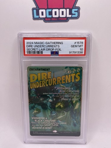 FOIL Dire Undercurrents ~ Secret Lair NearMint Magic MTG PSA 10 Gem ...