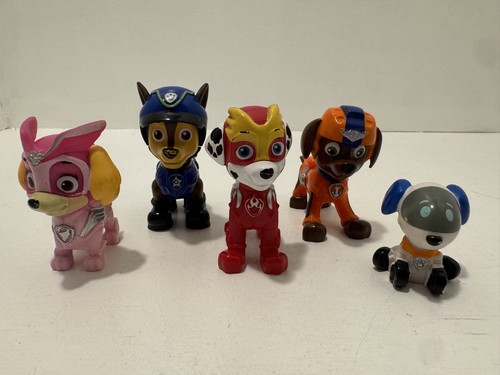 Paw Patrol Mighty Pups With Robodog Super Paw Figures Skye Chase ...