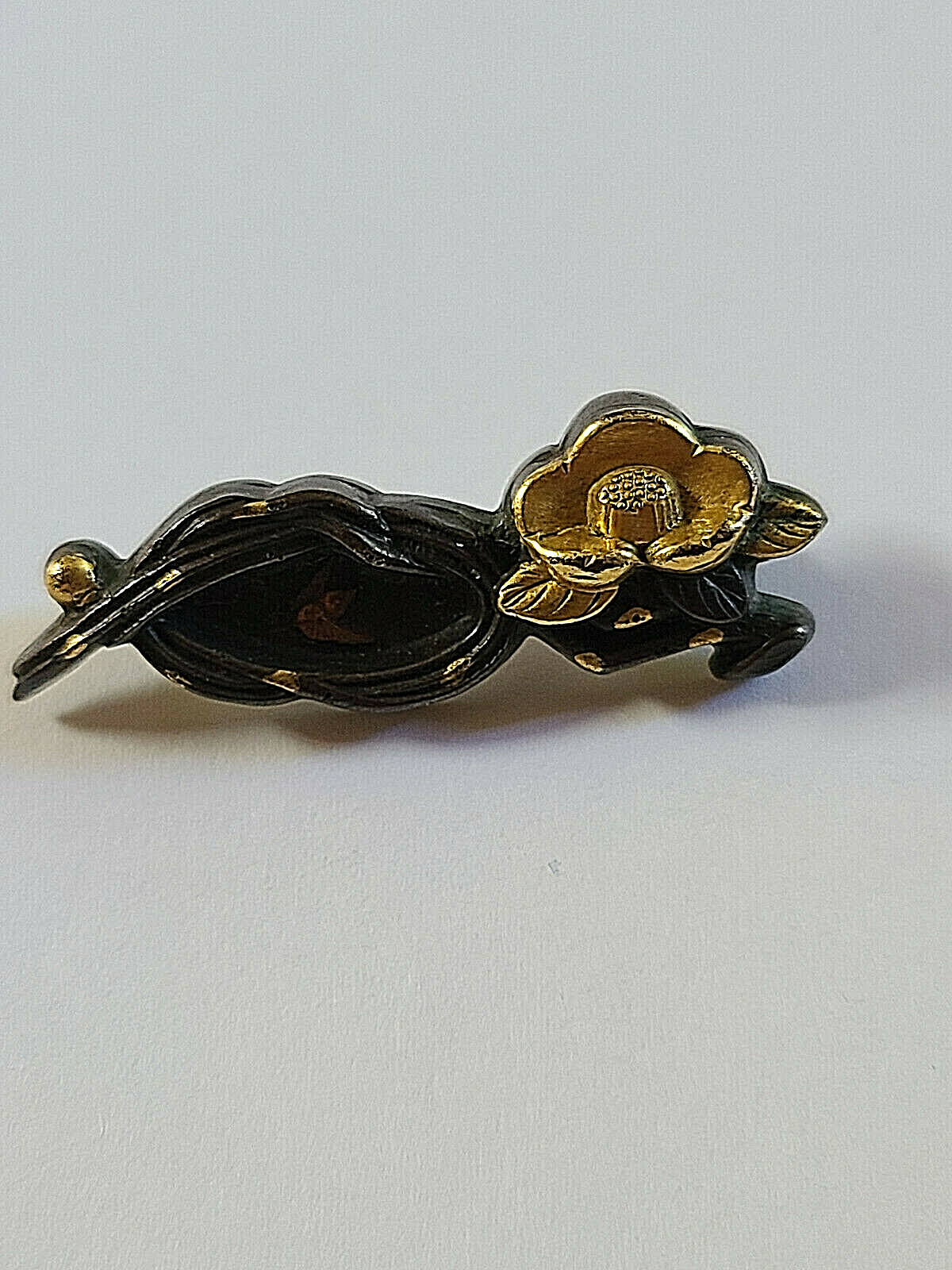 Antique Shakudo Mixed Metal Brooch Pin | eBay