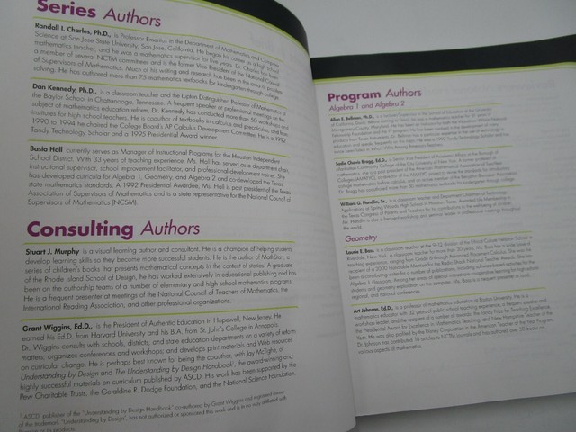 Pearson Algebra 2 Common Core Part 1 Paperback Textbook by Randall ...