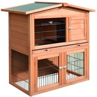 40"New A-Frame Wood Wooden Rabbit Hutch Small Animal House Pet Cage ...