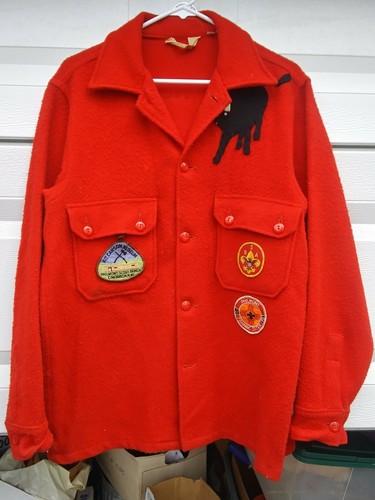 Vintage BSA Red Wool Jacket, Sz. 40, with Philmont patches | eBay