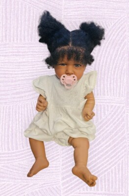 Reborn Baby Girl Anatomy Correct Toddler Vinyl Body Ethnic Rooted Hair ...