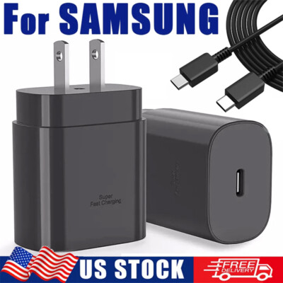 25W Type USB-C Super Fast Wall Charger &Cable For Samsung A16 A15 5G ...
