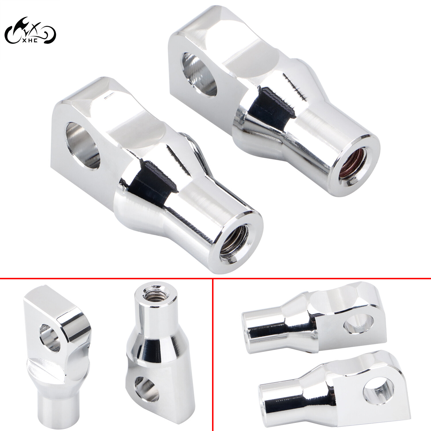 Male Mount Foot Peg Mount Bolt Adapter For harley Sportster Dyna ...