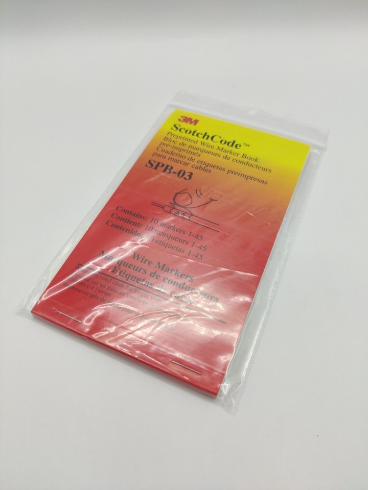 3M ScotchCode SPB-03 Preprinted Wire Marking Marker Book Brand New ...