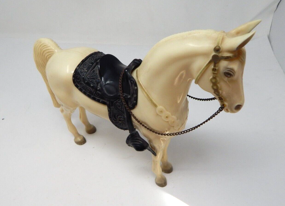 RARE Vintage White Breyer Western 1950’s Horse With Saddle | eBay