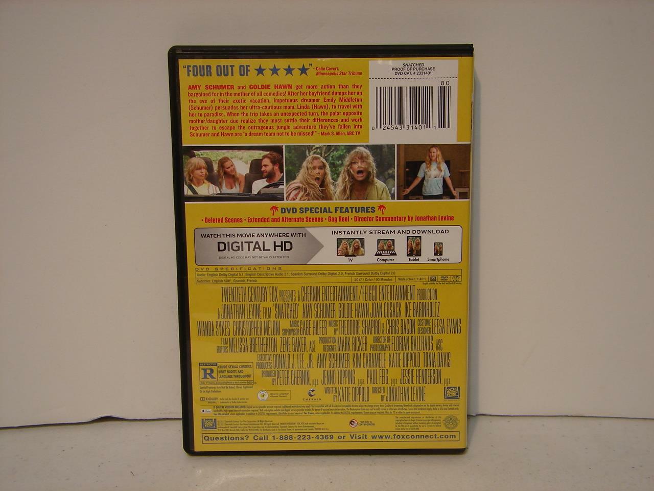 Snatched (DVD, 2017) Goldie Hawn Amy Schumer Comedy Funny Movie | eBay