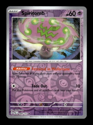 Pokemon Paldea Evolved Spiritomb 089/193 Reverse Holo | eBay