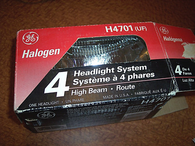 1 Headlight GE Halogen Headlamp H4701 High Beam Light Vehicle Headlight ...