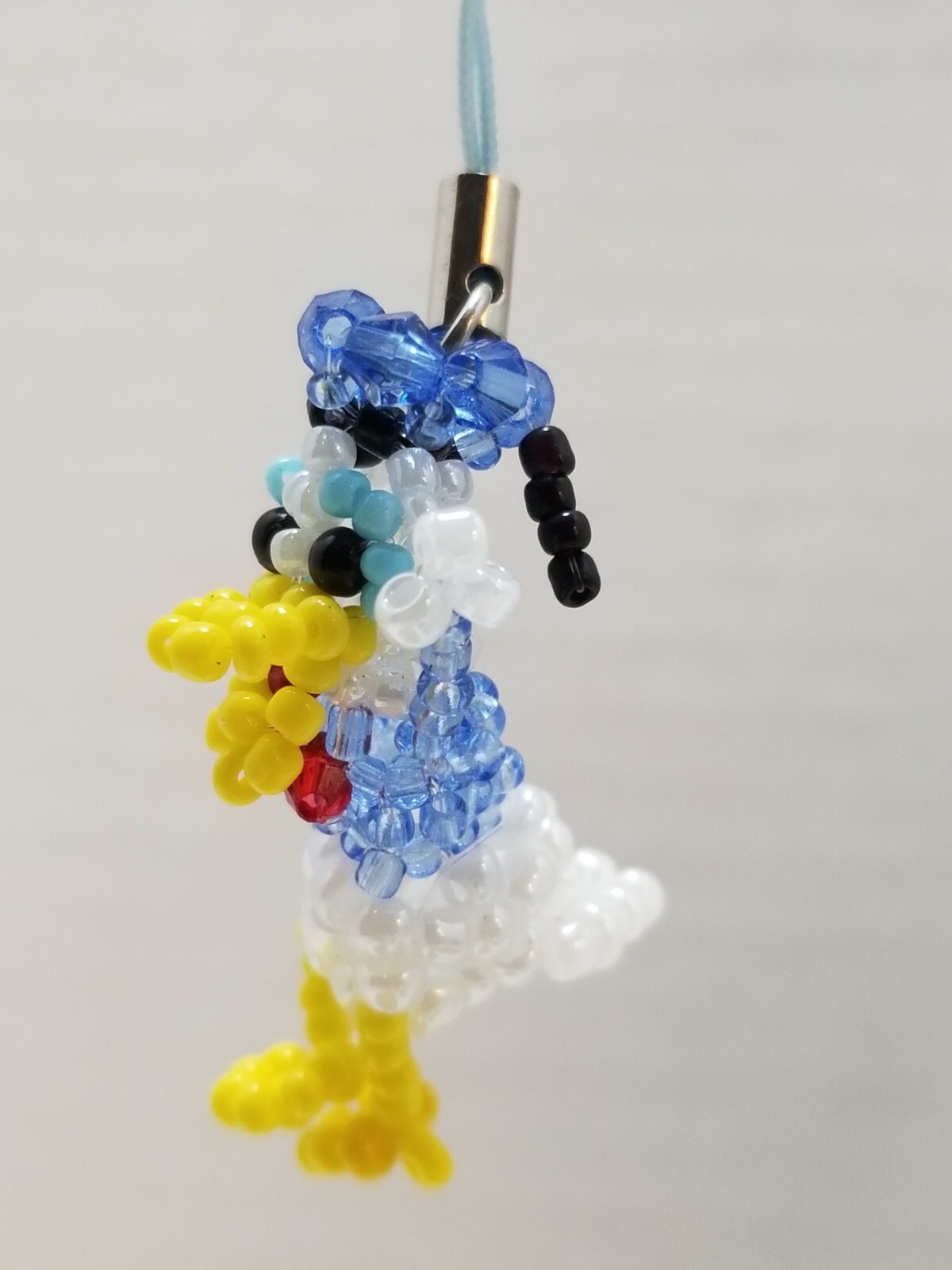 Donald Duck Hanging Ornament Keychain Charm Handmade Beads Fun Durable 1.75"T | eBay