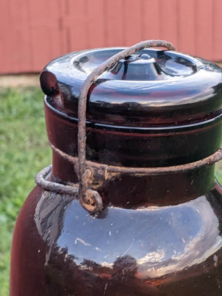 Amber lightning fruit jar Quart size | eBay