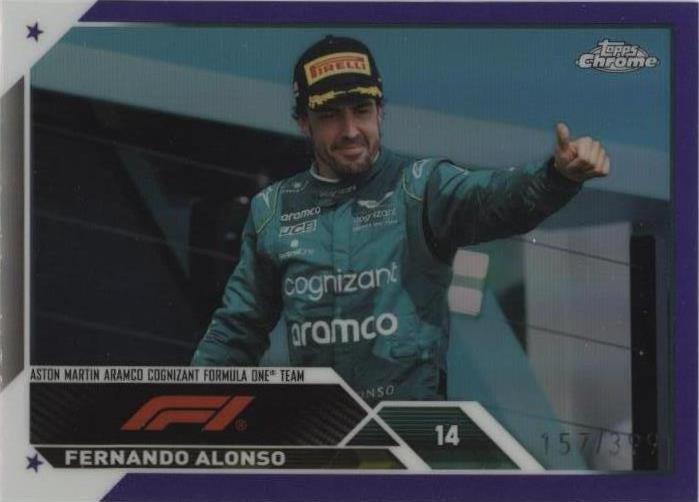 2023 Topps Chrome Formula 1 - F1 Drivers Fernando Alonso #33 Purple ...