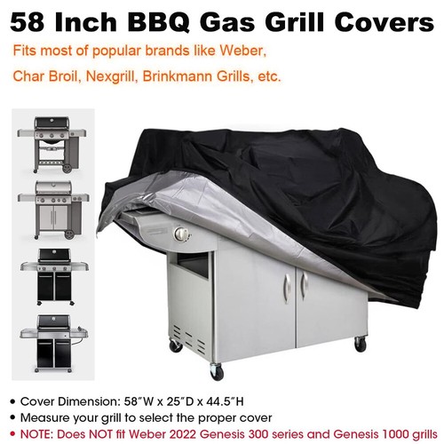 58" Grill Cover for Weber Genesis 300 Series and New 2024 Genesis 300 ...