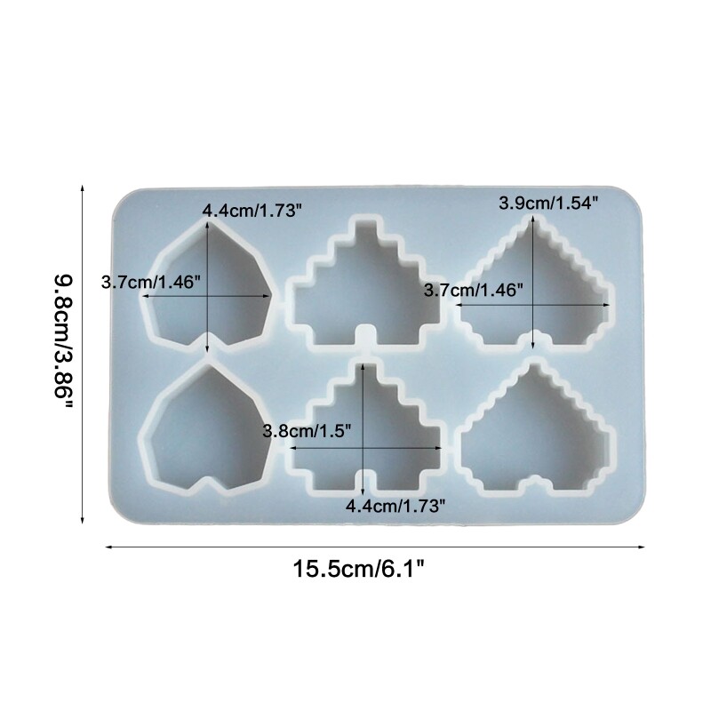 Crystal Epoxy UV Resin Mold Pixel Love Heart DIY Handmade | eBay