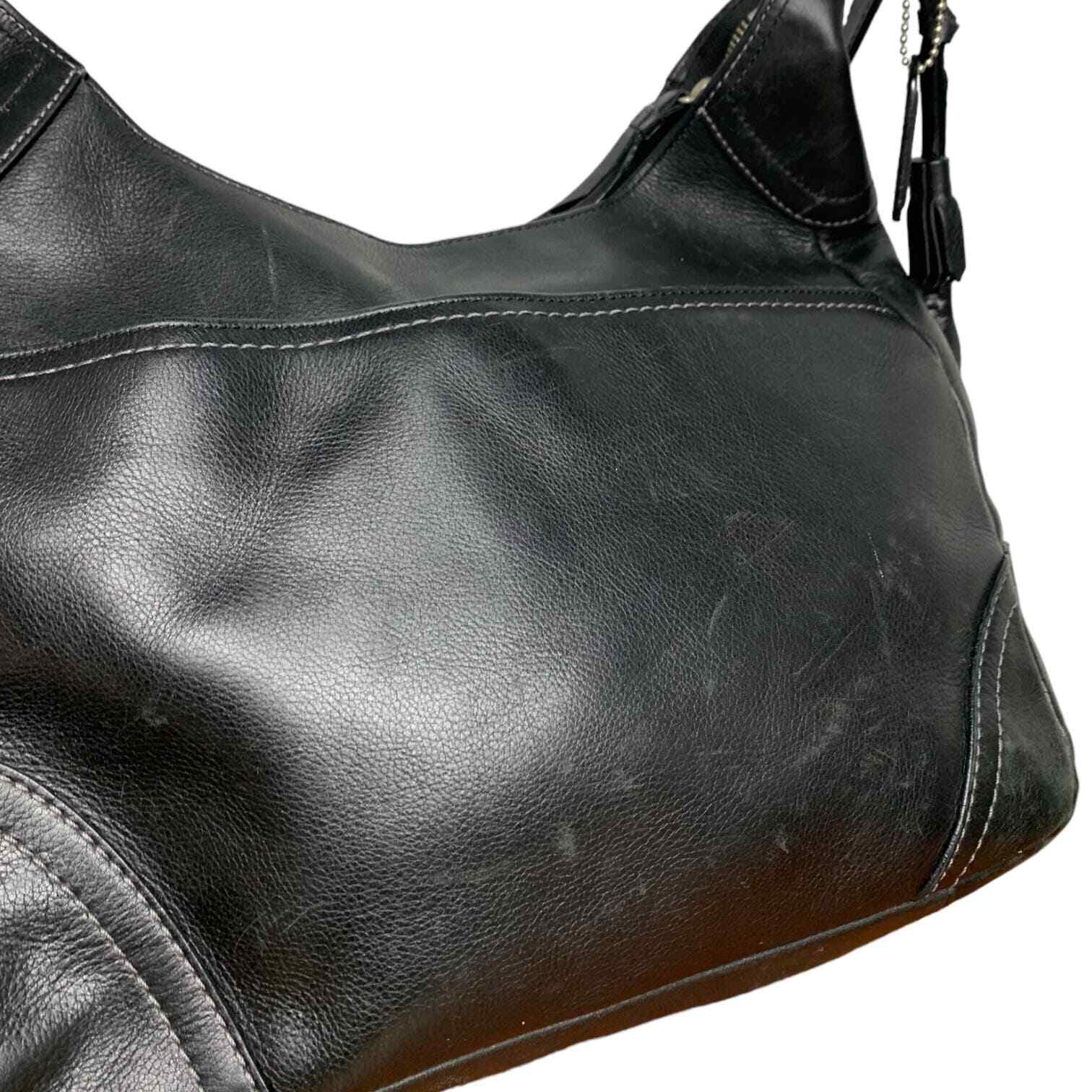 Coach Hamilton Hobo Shoulder Bag Black Leather Saddle… - Gem