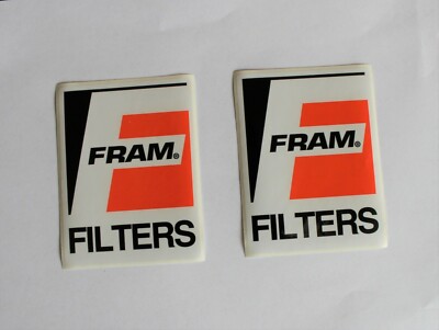 1978 FRAM FILTERS SET OF 2 VINTAGE ORIGINAL STICKERS DECALS NHRA NASCAR ...