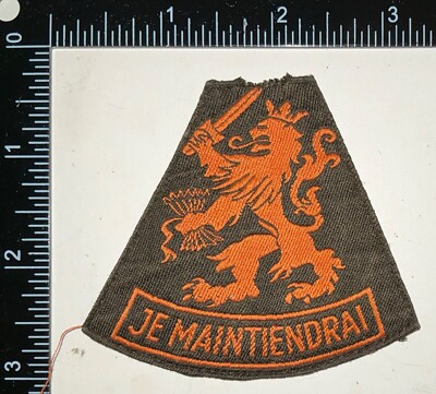 Post WWII 1940s Dutch Netherlands Army Je Maintiendrai Patch | eBay