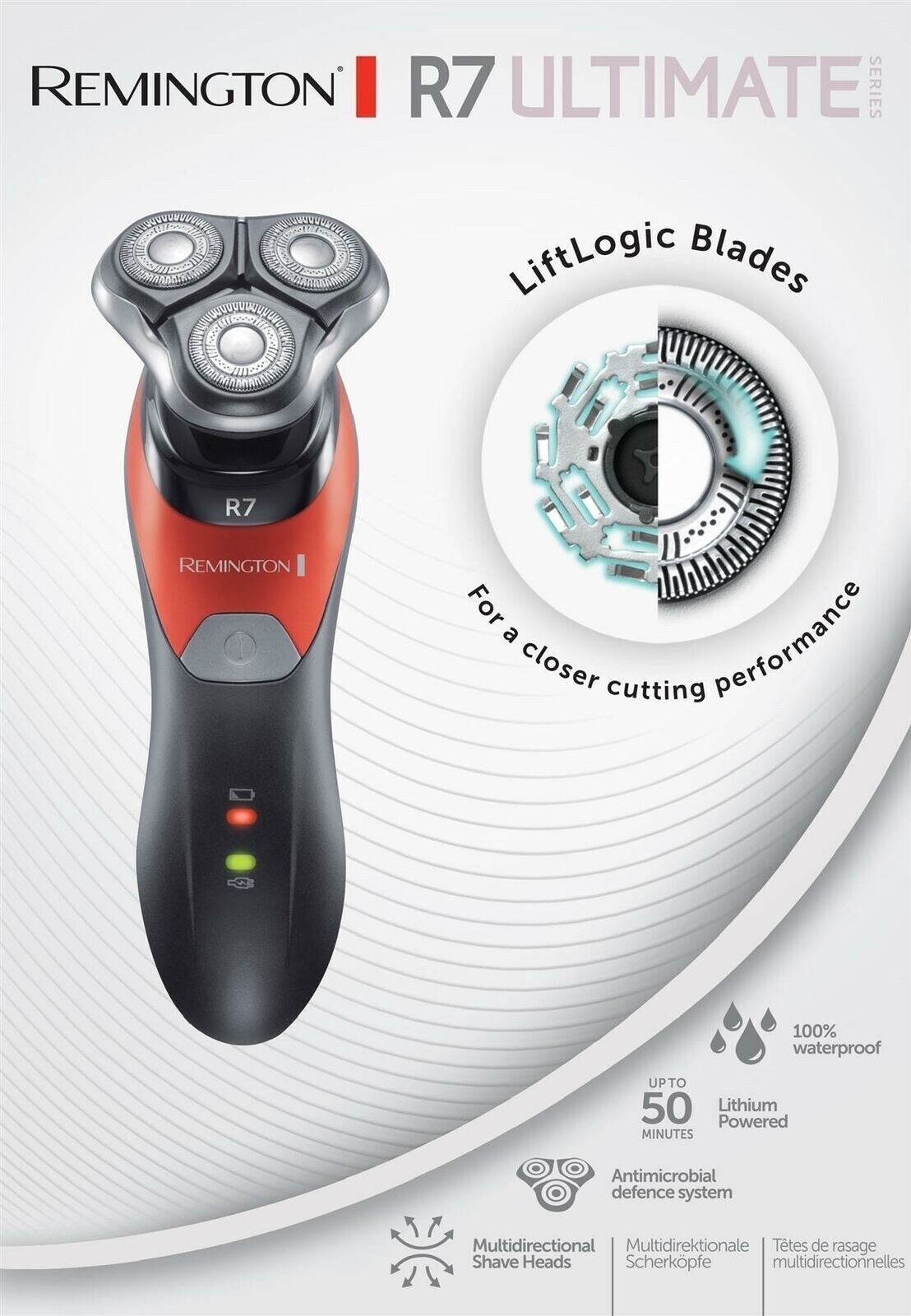 Remington R7 Ultimate Series Mens Rotary Shaver Razor Rechargeable ...