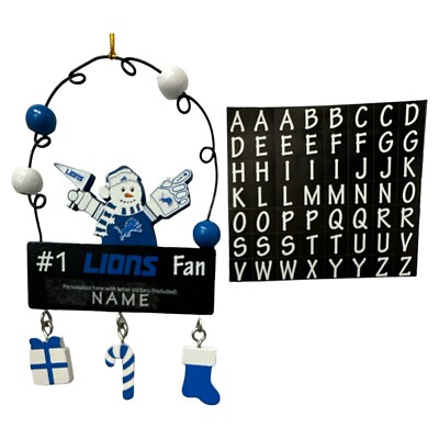 NFL Detroit Lions Personalizable Snowman Sign Ornament | eBay