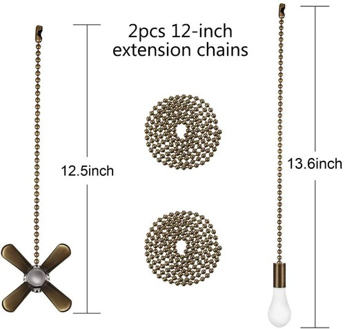 Ultra Long Ceiling Fan Pull Chain Extender, Embedded with Decorative ...