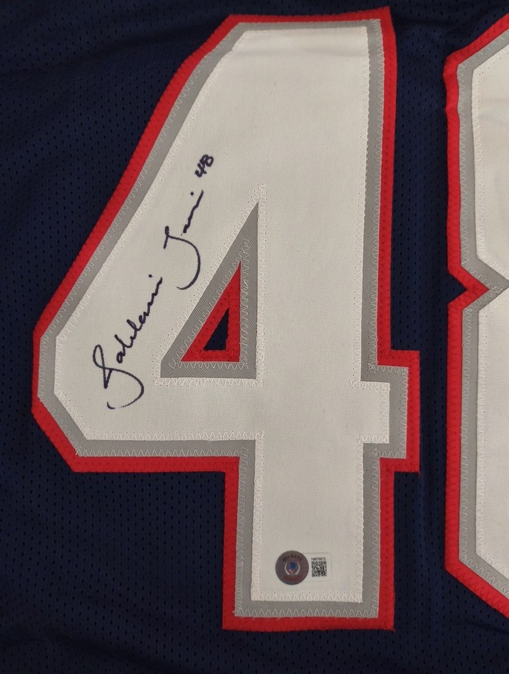Jahlani Tavai New England Patriots Autographed signed Custom Jersey ...