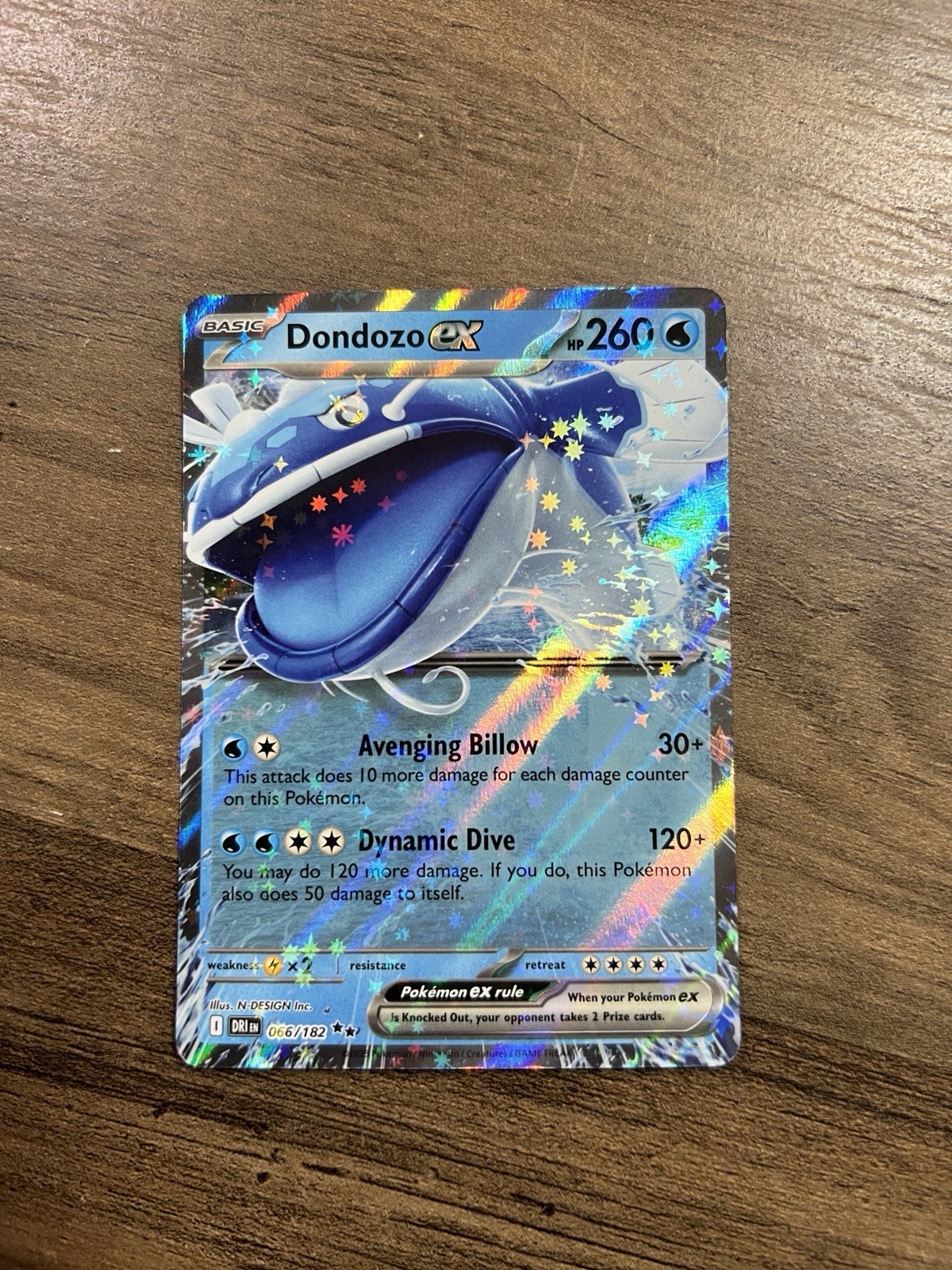 Dondozo ex 066/182 Double Rare Pokemon TCG Destined Rivals NM | eBay