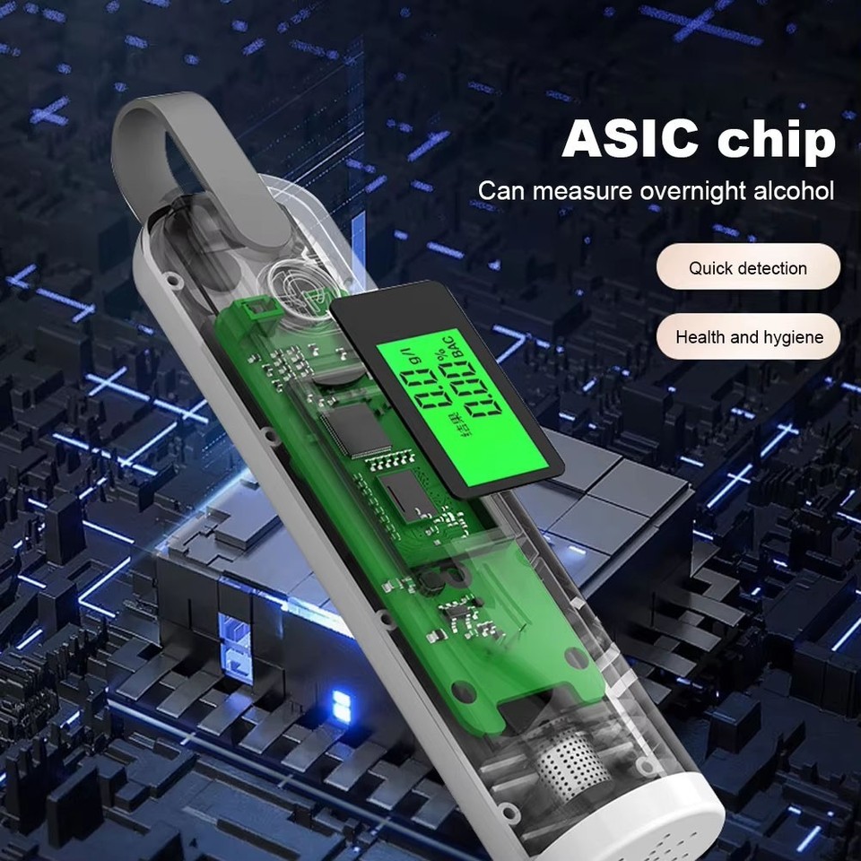 Rechargeable Breathalyzer with LCD Display Accurate Alcohol Measurement ...