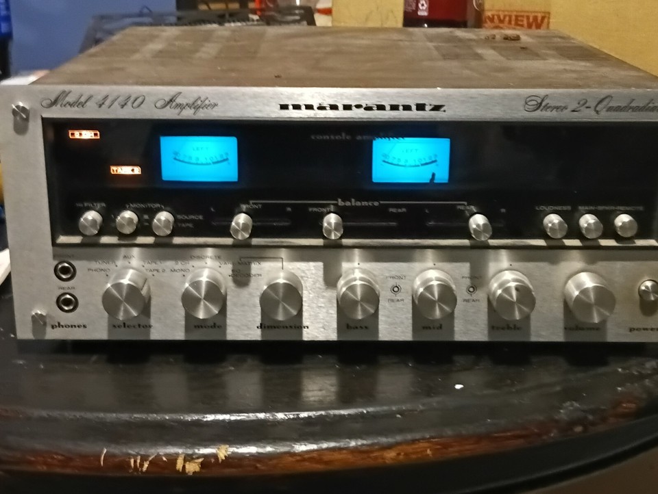 MARANTZ 4140 RARE Stereo Quadradial Amplifier 140 WRMS Vintage 1977 ...