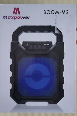 MaxPower Boom-M2, MPD404L - Blue 4" Portable Speaker - FM Radio, mp3 ...