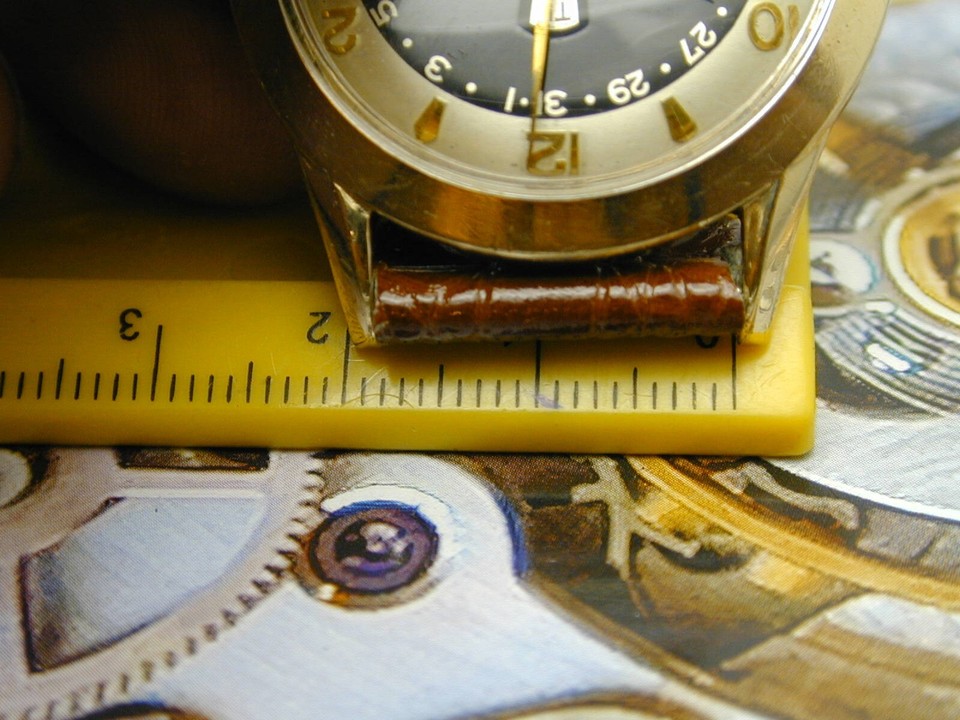 VINTAGE VERY FANCY RARE DIAL BENRUS ****LARGE SIZE 34 MM **** DOUBLE ...