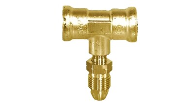 Rego Brass POL Tee Manifold M POL x F POL Check Valve LP Gas Cylinder ...