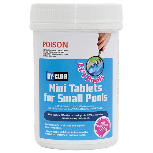 Hy-Clor MINI TABLETS 600g Ideal for Pool Under 10,000L Controls Algae ...
