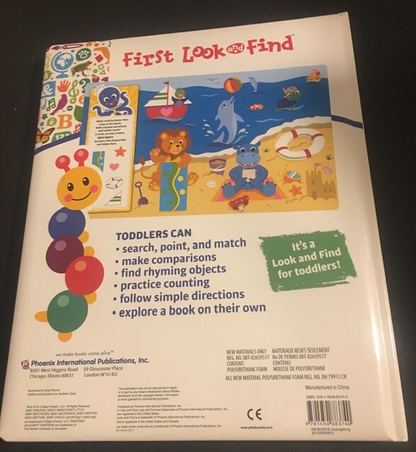 BABY EINSTEIN Let's Look, First Look and Find BOOK 12" NEW ...