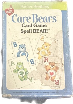 Vintage 1983 Parker Brothers Care Bears Slap Card Game Spell BEAR! Made ...